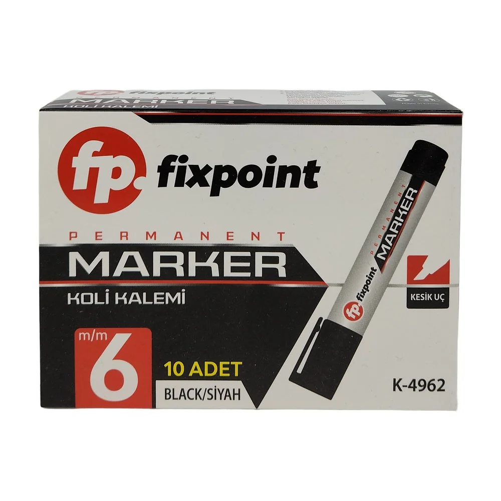 Fixpoint Koli Kalemi 6Mm Siyah K- 4962 X 10 Adet