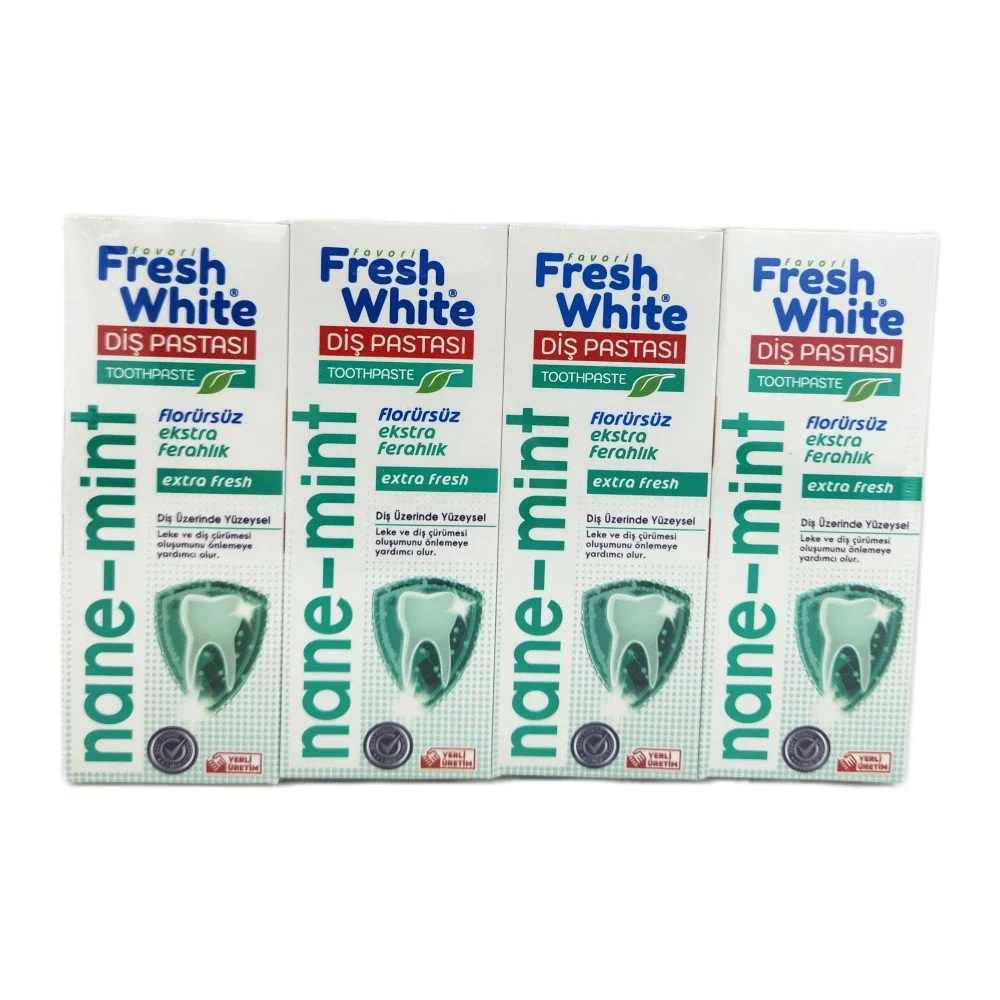 Fresh White Florürsüz Nane-Mint Diş Macunu 90 g 12’li | Bülbül Toptan